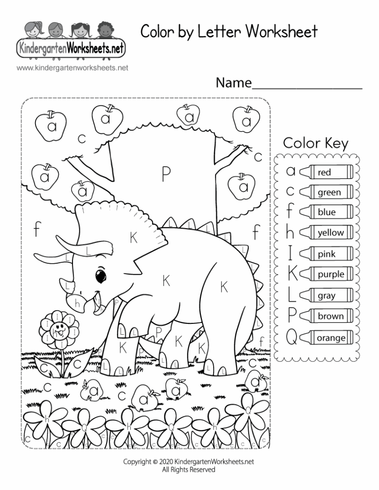 Color By Letter Preschool Printables - Free Printable Worksheets