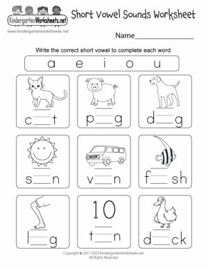Free Printable Short Vowel Sounds Worksheets - Free Printable Worksheets