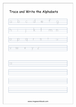 4 Line Alphabet Worksheets - Free Printable Worksheets