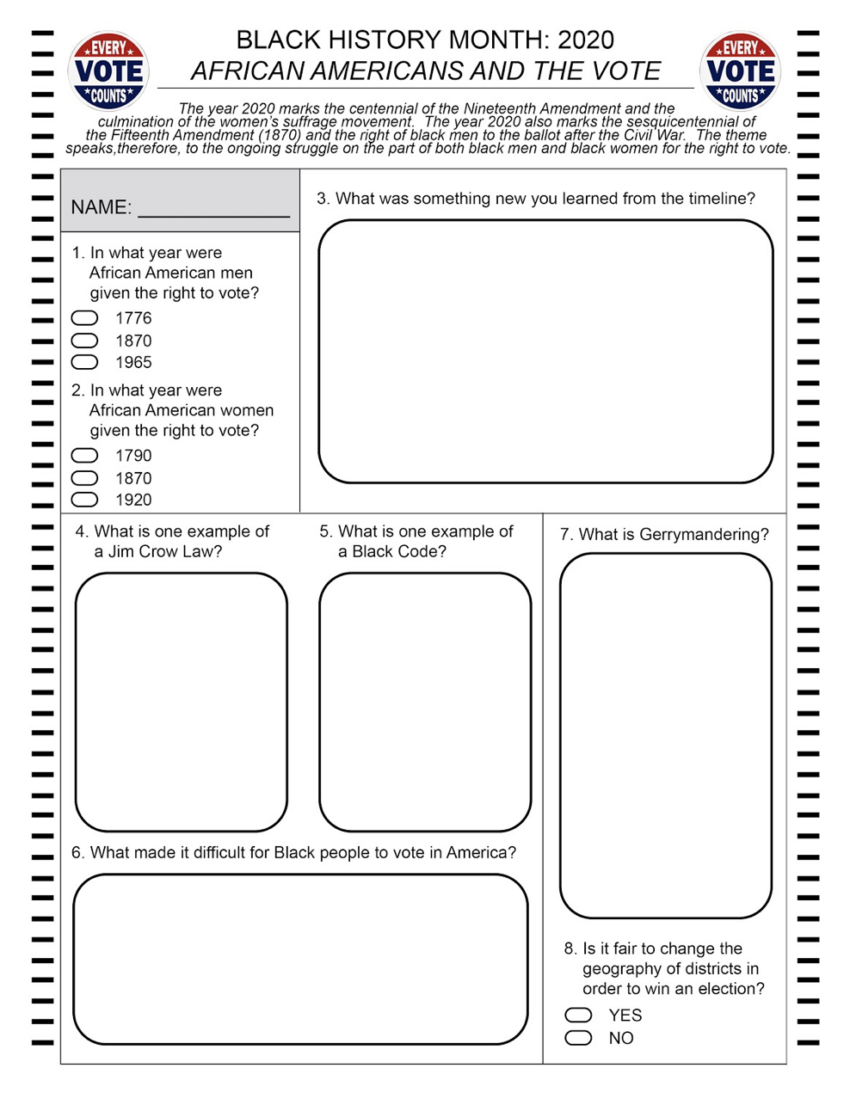 Black History Month Free Printable Worksheets - Free Printable Worksheets