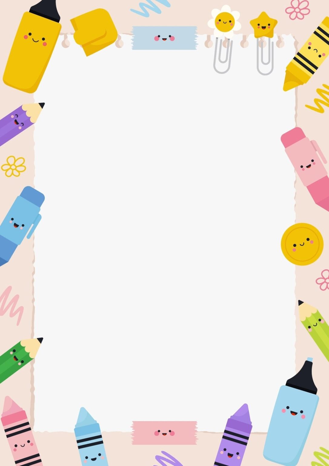 Preschool Printable Border Templates - Free Printable Worksheets